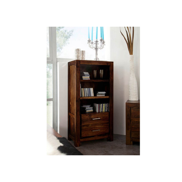 Massivmoebel24 Metro Life 120cm H x 60cm W Solid Wood Standard Bookcase | Wayfair.co.uk